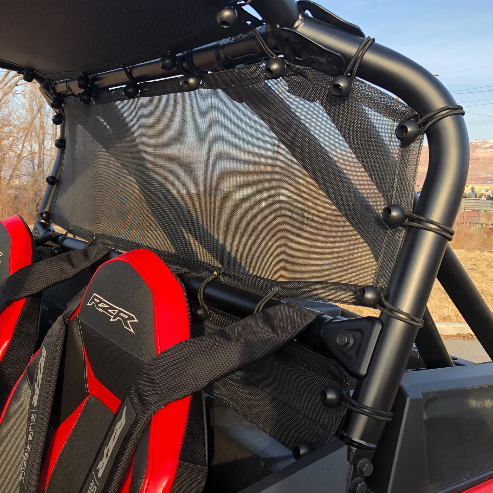 Rear Window Split Back - Polaris RZR XP Turbo S - 2/4 Door - Black ...